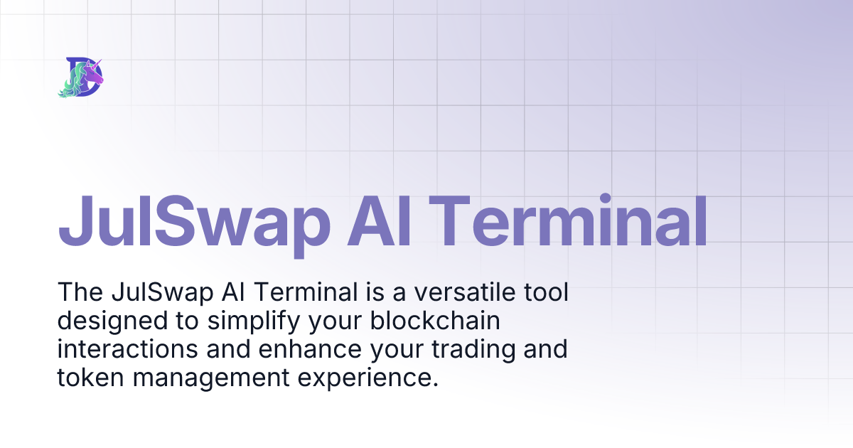 JulSwap AI Terminal | JulSwap